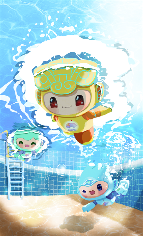 Splendid mascot posters in 2022_The 19th Asian Games Hangzhou