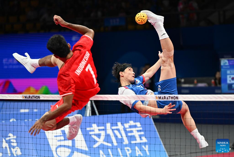 Highlights of Sepaktakraw matches at 19th Asian Games_The 19th Asian ...
