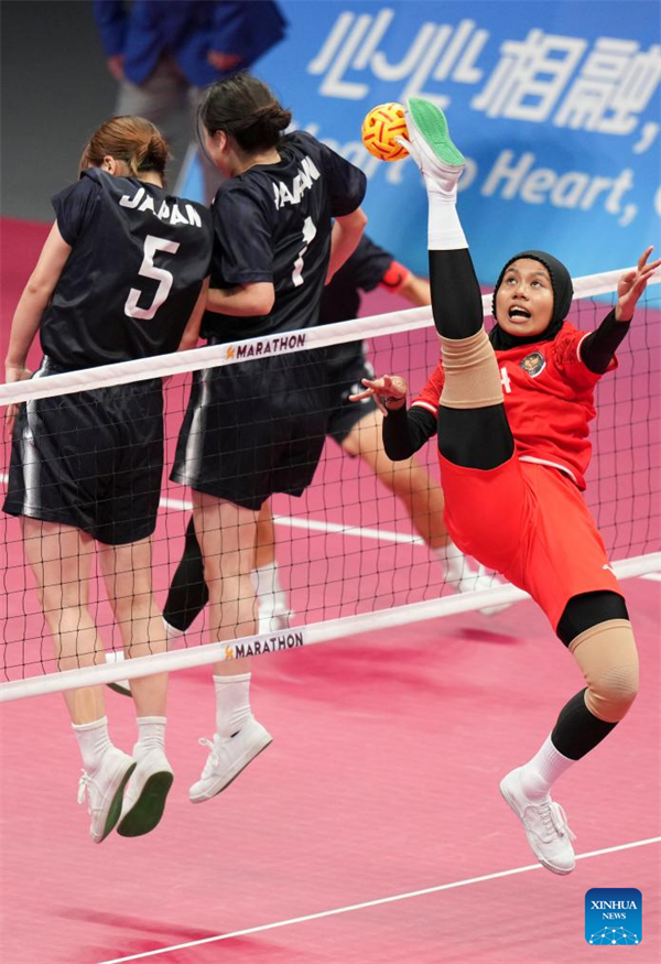 19th Asian Games: Women's Quadrant Preliminary match of Sepaktakraw_The ...
